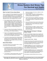 Stress Busters & Stress Tips For Survival And Health Help Card Product ...